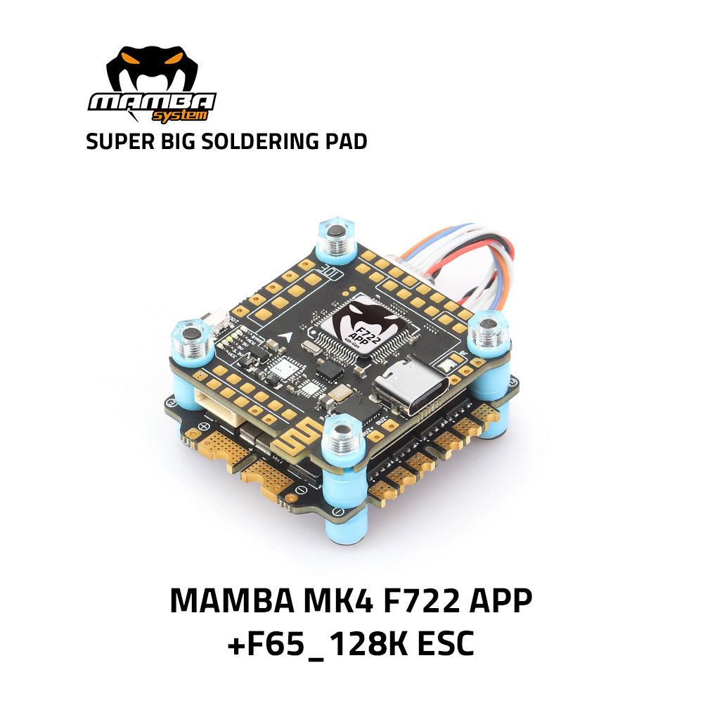 DIATONE OFFICIAL - MAMBA MK4 F722 APP 3-6S Flight Controller Stack